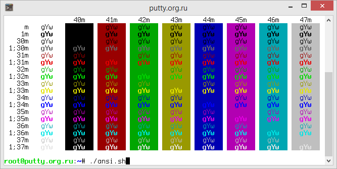  Terminal Basic PuTTY PuTTY Color Schemes